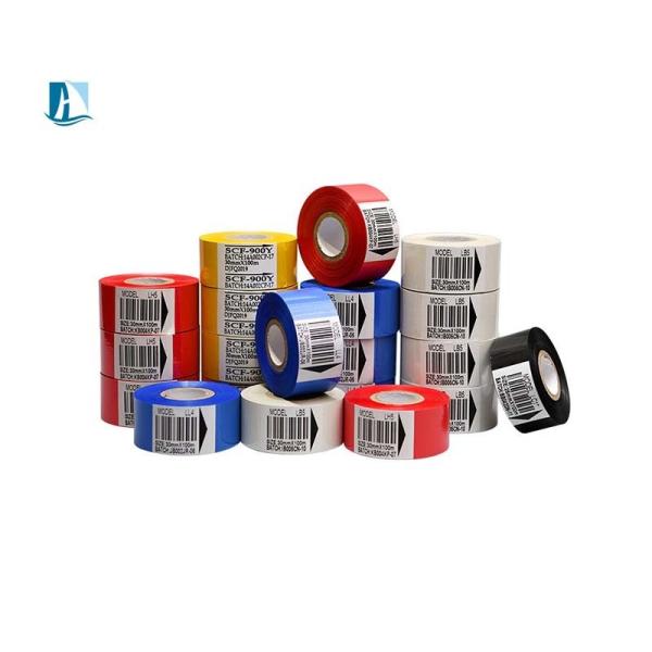 Quality 30*100 Charming Rainbow Hot Stamp Ribbon Roll Good Printing Effect for Label for sale