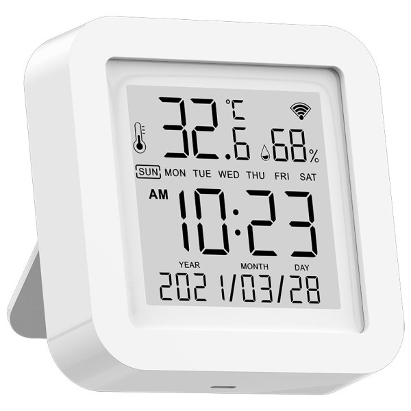 Quality LED Screen 2.4G Wifi Thermometer Hygrometer Smart Hygrometer Alexa for sale