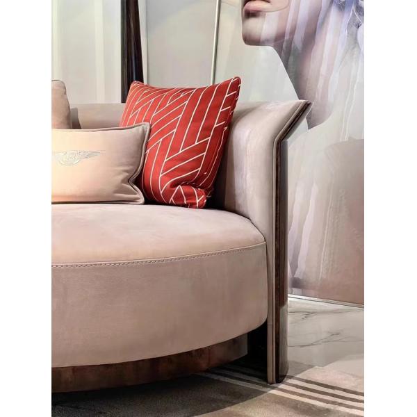 Quality Italian Velvet Hotel Room Sofa Large Single Casual Sectional Sofas for sale