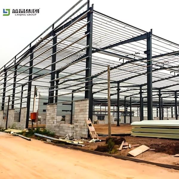 Quality One Stop Design Steel Construction Warehouse Large Span Anti Earthquake for sale