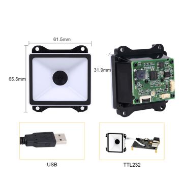Quality Fast scanner USB RS232 ccd QR code scanner module fixed mount laser scan engine for sale