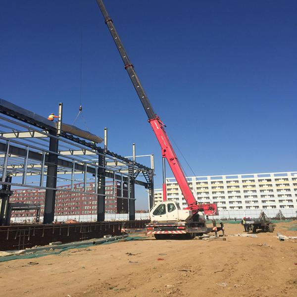 Quality Prefabricated Steel Structure Workshop with Q355 Frame and Sandwich Panels for sale
