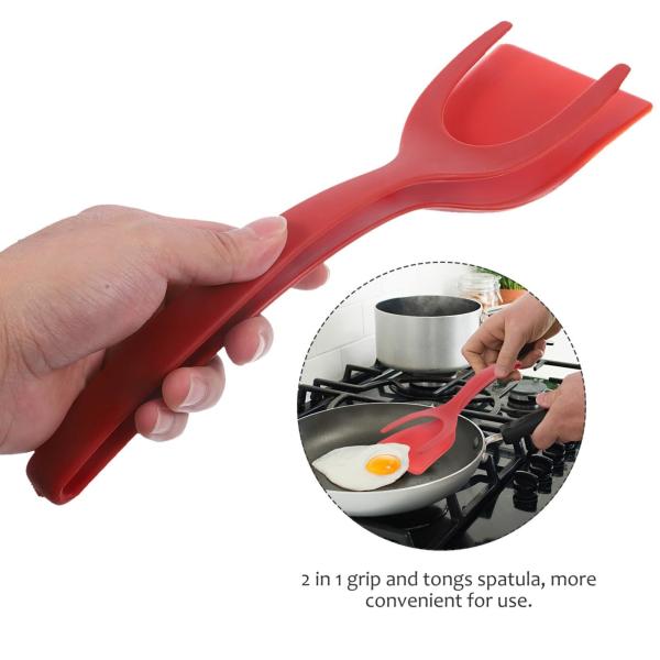 Quality Fruit Vegetable Tools Type 2 In 1 Spatula Tong PPA Material Grip and Flip Egg for sale