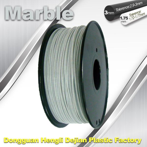 Quality 3mm 1.75mm 3D Printer Filament Flexible 3d Printing Filament Marble Filament for sale