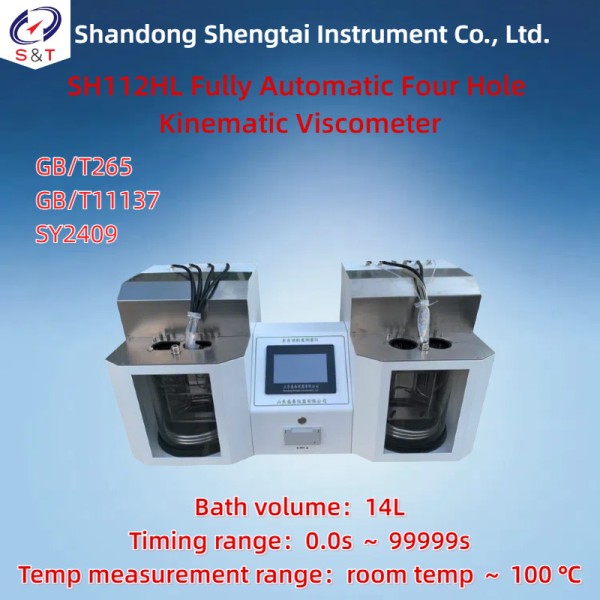 Quality Fully Automatic Four Hole Kinematic Viscometer ASTM D445 CCD Bath Volume 14L for sale