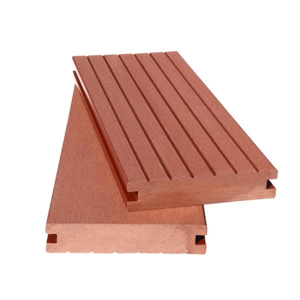 Quality Cedar Look Outside Solid Composite Deck Boards Anti UV 140*30mm for sale