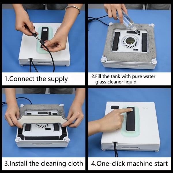 Quality One-Click Window Cleaning Anti-Fall Robot Vacuum Cleaner for Ultra Thin Electric for sale