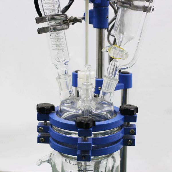 Quality Customizable Explosion Proof PTFE Material Jacketed Glass Reactor for New for sale