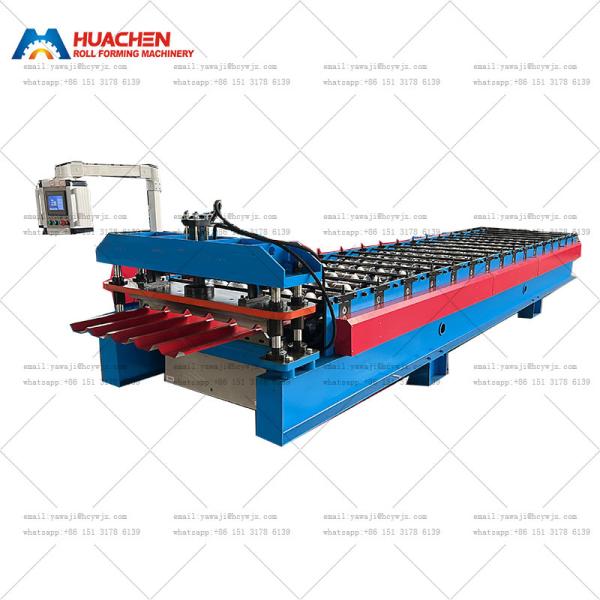 Quality Galvanized Steel Metal Rolling Roofing Sheet Tiles Making Machine Trapezoidal Roof Roll Forming Machine for sale