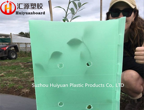 Quality Light Green Corrugated Plastic Tree Trunk Protectors for sale