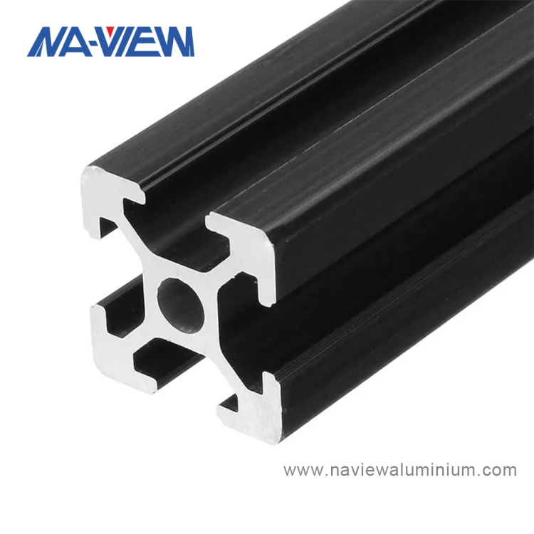 black aluminium profile