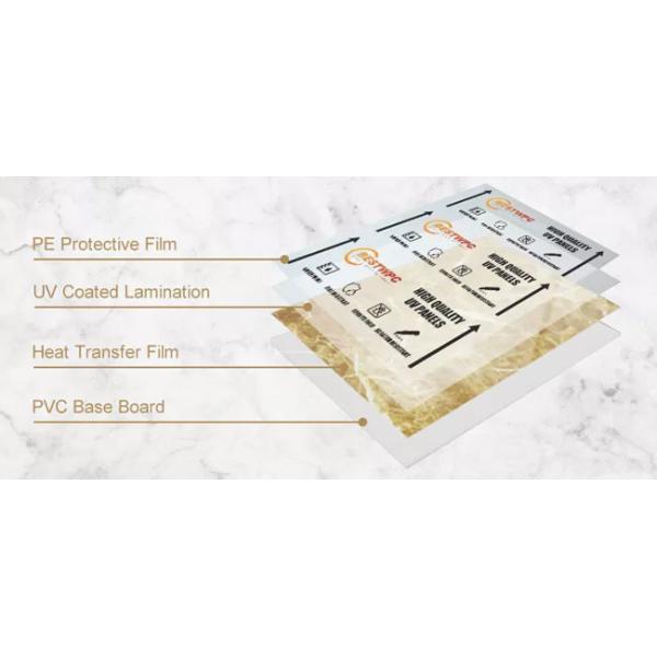 Quality Waterproof Interior Decorative PVC Marble Sheet UV Marble Panels 2mm - 5mm for sale