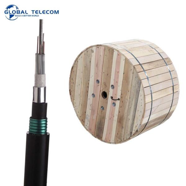 Quality G652D Underground Fiber Optic Cable Double Steel Aluminium Armored for sale