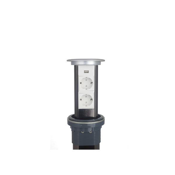 Quality Round Kitchen Worktop Pop Up Plug Socket Durable Flame - Resisting Materials for sale