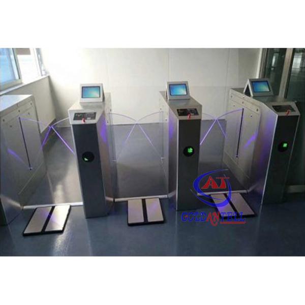 Quality 35 Person / Min Flap Barrier Gate Retractable Arm Drop Rfid Control Plus Esd for sale