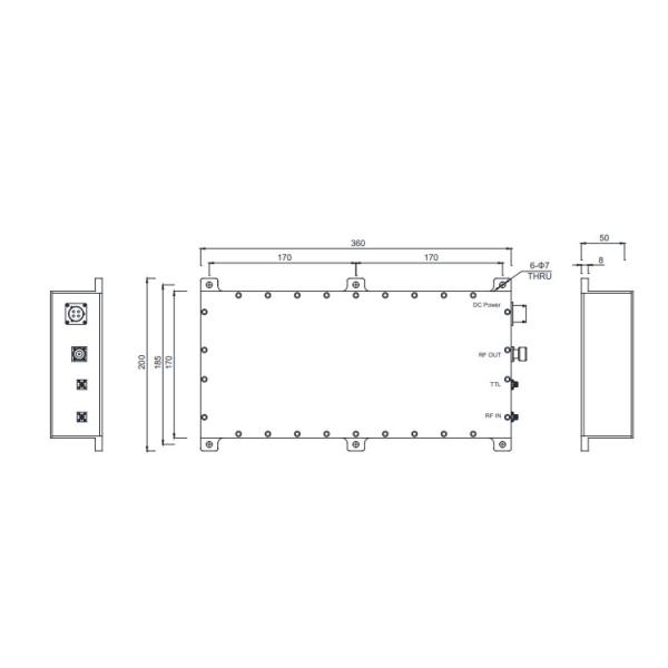 Quality 2 To 3 GHz Ultra Low Noise LNA Psat 100 dBm Low Noise RF Amplifier In Radar for sale