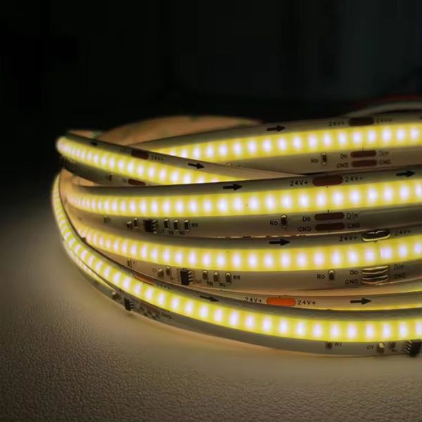Quality 24v Addressable Single Color Cob Light Strip With 360 Leds/M Ip20 for sale