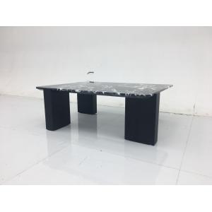 Quality Hotel Home Modern Minimalist Marble Topped Coffee Table With Wood Metal Base for sale