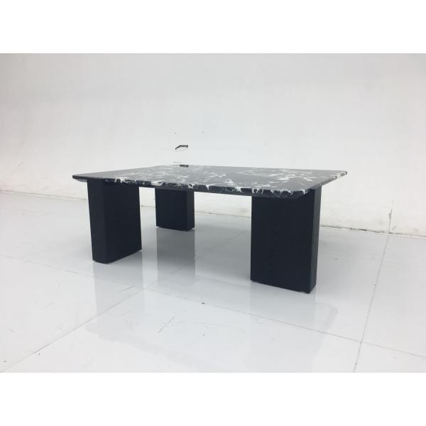Quality Hotel Home Modern Minimalist Marble Topped Coffee Table With Wood Metal Base for sale