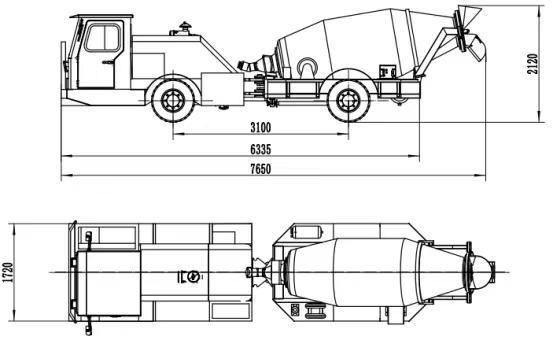 Underground Concrete Mixing Truck Tunnel Concrete Mixer Truck Transmixer