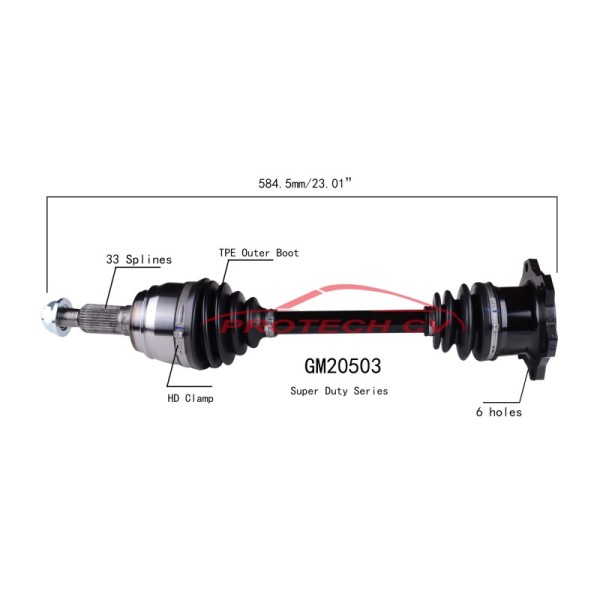 Quality Cadillac Escalade GM20503 Front Drive Axle Assembly TPEE Boot Front Right Cv Joint for sale