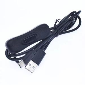 Quality 3A Fast Charging Straight USB Cable USB 2.0 To Type C With On Off Switch for sale