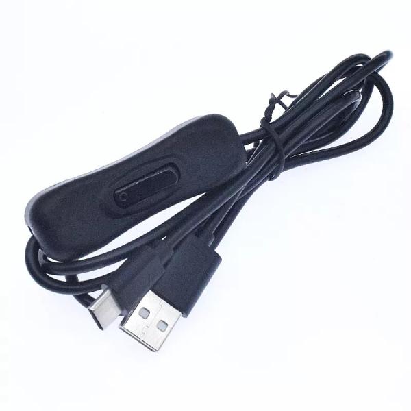 Quality 3A Fast Charging Straight USB Cable USB 2.0 To Type C With On Off Switch for sale