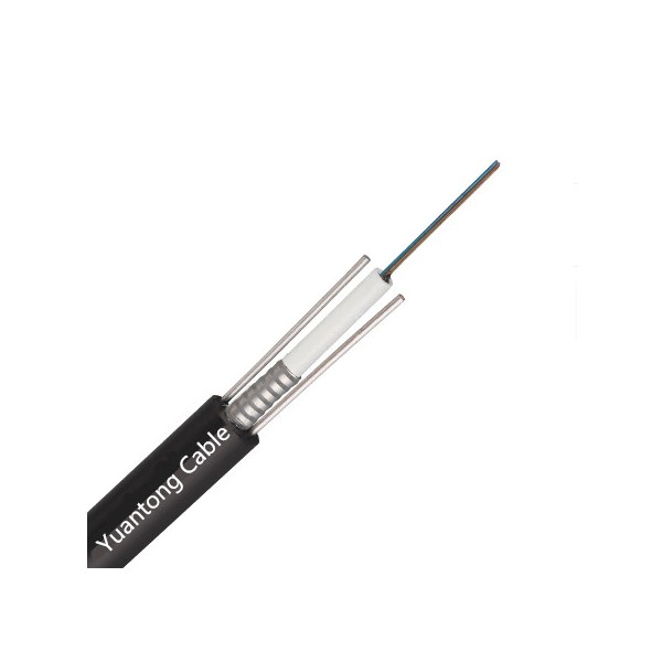 Quality G652D PBT Duct Fiber Optic Cable 4 Core Parallel Steel Wire Steel Pe Sheath for sale