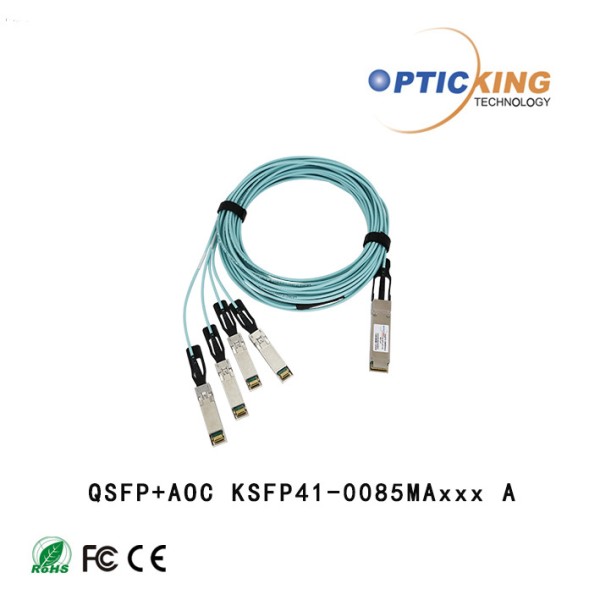 Quality 40G QSFP+ To 4×10G SFP+ AOC Active Optical Cable RoHS TUV Approval for sale