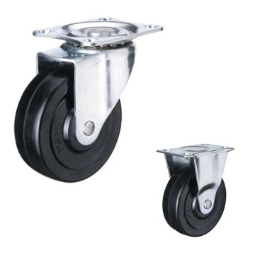 Quality Solid Rubber 128lbs Capacity 75mm Light Duty Casters for sale