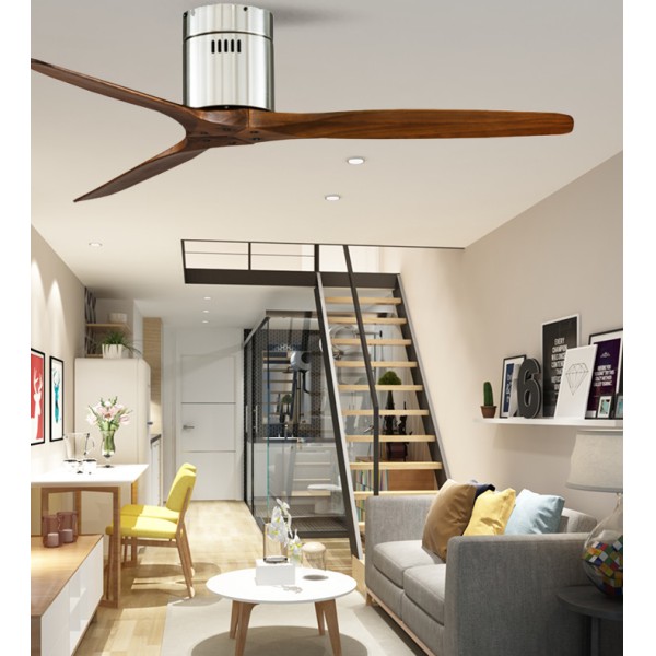 Quality Remote Control Fan With 3 Blades Flush Mount Three Blade Ceiling Fan for sale