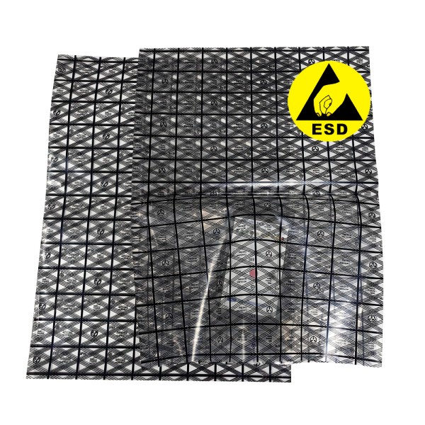 Quality Anti Static Motherboard Graphics Card Bag Grid Static Flat Mouth PE Bag for sale