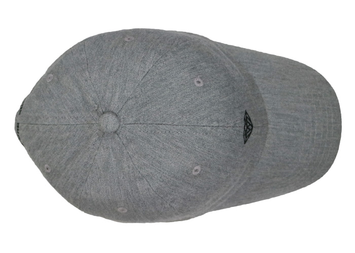 Diamond gray dads cap low crown diamond logo adjustable buckle