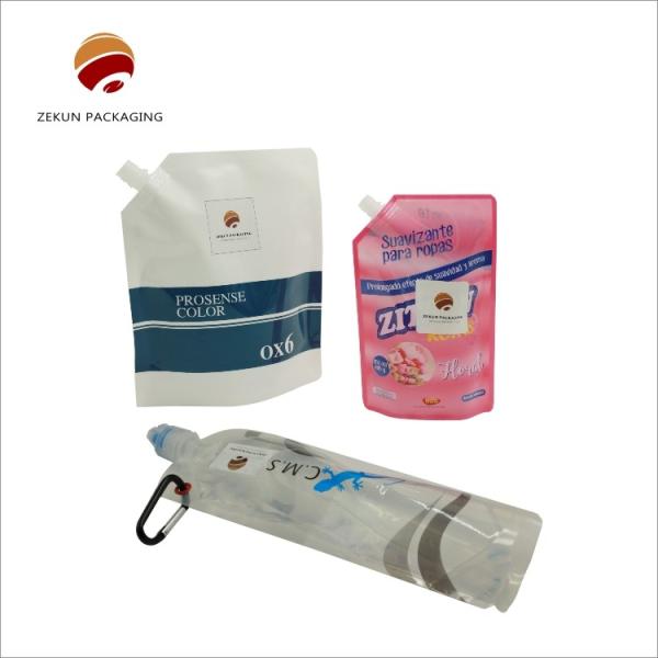 Quality BOPP/ CPP Eco Friendly Spout Pouches 10 Colors PET/OPP/PVC Reusable for sale