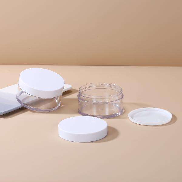 Quality 40mm Opening Diameter Cream Jars Cosmetic Packaging PET Thick Wall for sale