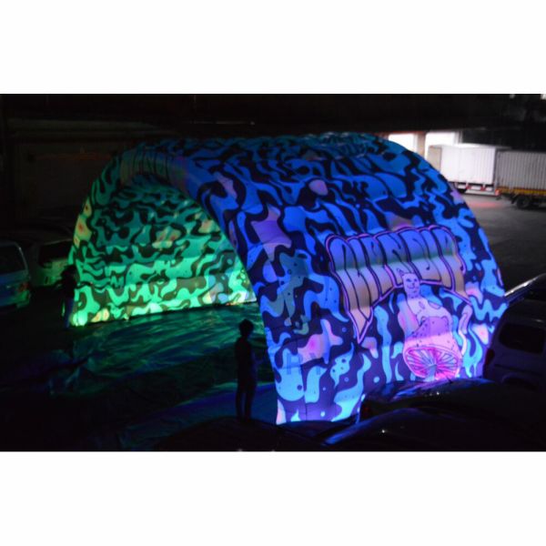 Quality Outdoor Playground Colorful Led Inflatable Tunnel Entrance Tent for Event for sale