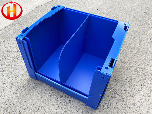 Quality Flat Foldable Correx Corrugated Plastic Box With Dividers Reusable for sale