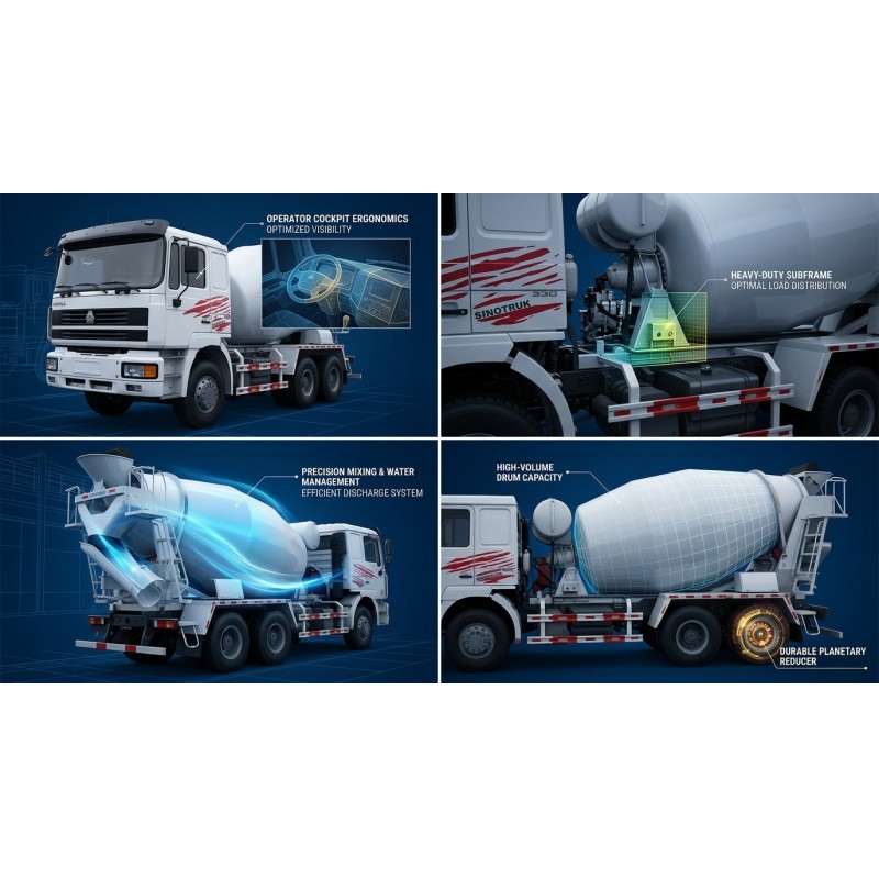Quality SINOTRUK HOKA Concrete Mixer Truck Euro2 290HP 6X4 ZZ5255GJBM3846B1 for sale