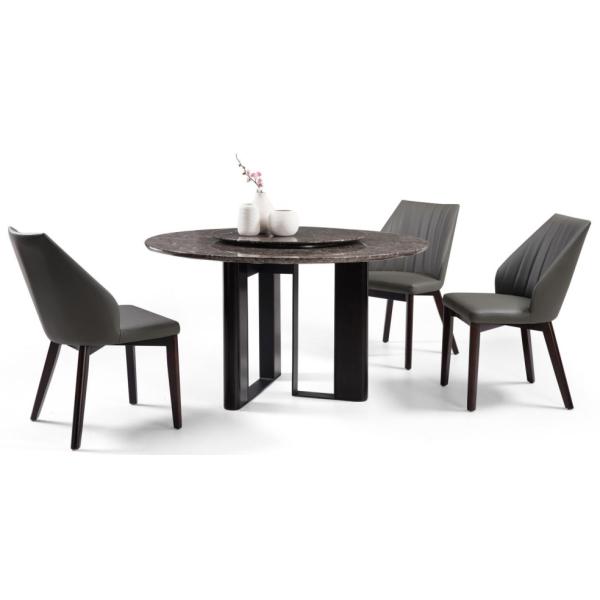 Quality Modern Round Dining Table Set Furniture D100 X H75cm With Stainless Steel Marble Material for sale
