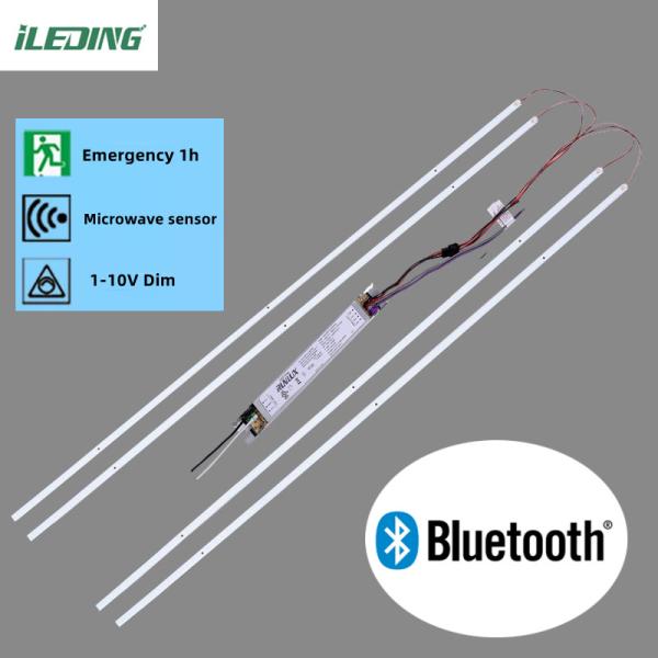 Quality PC Material 46W 1-10v Dimming LED Magnetic Light Linear Retrofit Kits For for sale