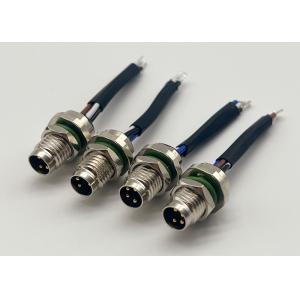 Quality 4 Pin Circular Wire Connector Rear Screw Mounting M8 Panel Mount Connector for sale