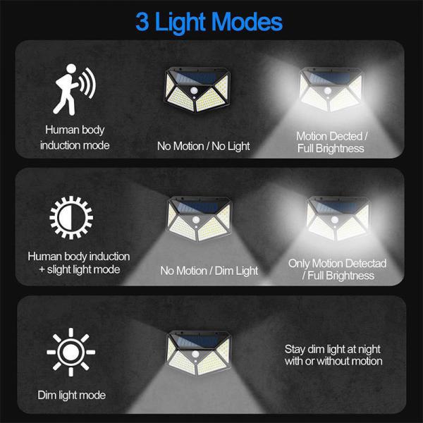 Quality 100LEDs Solar Induction Street Lights for Long-Lasting Outdoor Lighting for sale