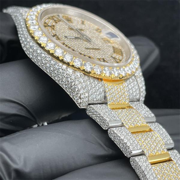 Quality Rolex Studded BussDown Luxury Moissanite Iced Out Watch Expensive for sale