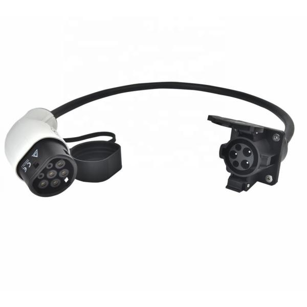 Quality J1772 Type 1 To Type 2 Electric Vehicle Adapter Cable 0.5m for sale