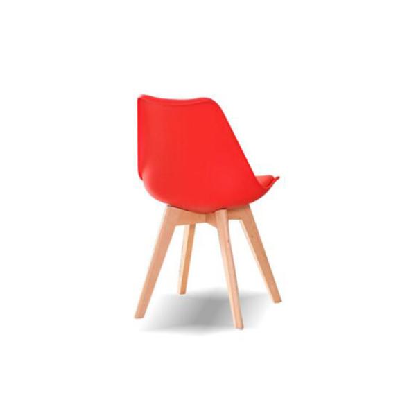 Quality Matte Plastic Dining Chairs With Wooden Legs Scratch Resistant for sale