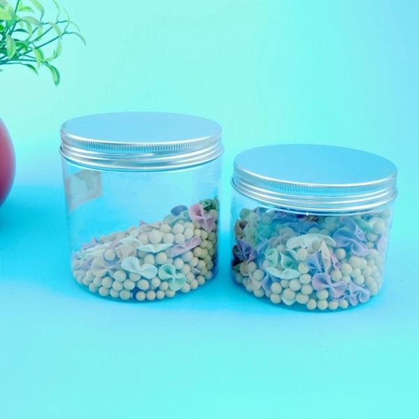 Quality Kitchen Countertop 400ML Plastic Screw Cap Jars Shrink Wrap Logo for sale