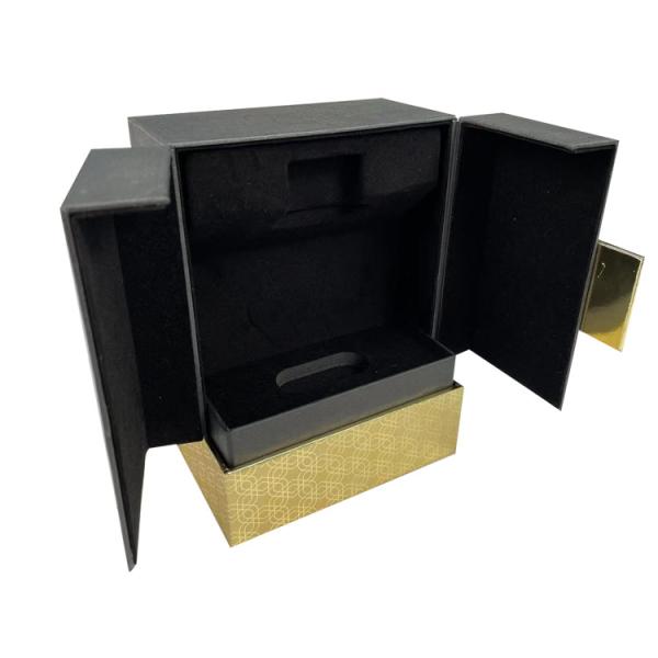 Quality Custom Color High End Luxury Double Open Door Cardboard Perfume Box with Foam for sale
