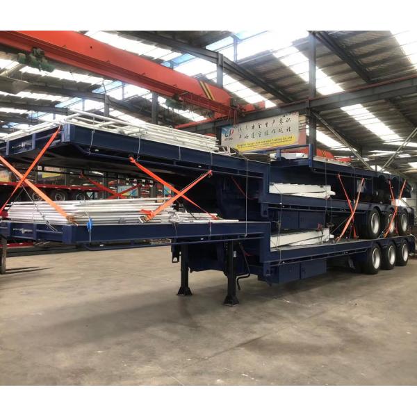 Quality Van Type Hydraulic Steering 3 Axle Low Bed Trailer For Oversized Cargo Transport for sale