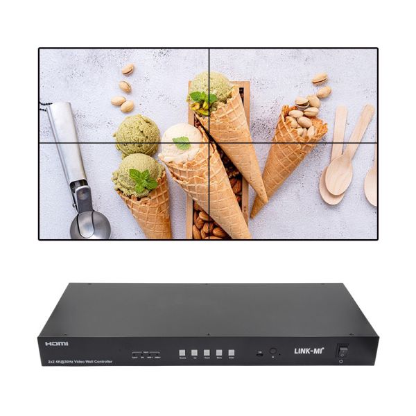 Quality 4K Video Wall Matrix Controller 2x2 1x4 4x1 10x10 Splicing Display USB Type C DVI for sale