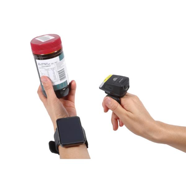 Quality Bluetooth Android / IOS / Win Ring Style Wearable Barcode Scanner For Supermarket for sale